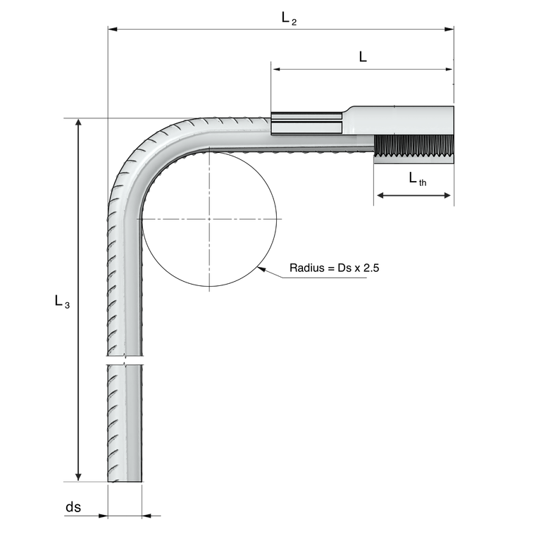 Bent Female Rebar Coupler | CFS